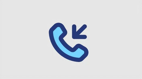 Animated incoming call color ui icon | Stock Video | Pond5