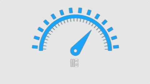 Animated indicator of speed meter. | Stock Video | Pond5
