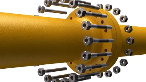 Animated industrial pipe connection | Stock Video | Pond5