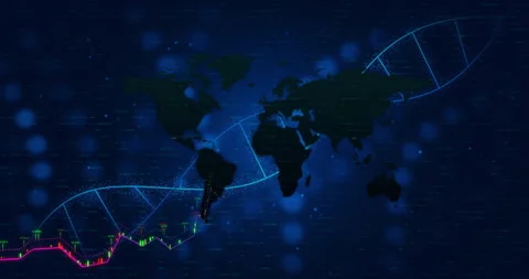 Animated infographic showing world map s... | Stock Video | Pond5