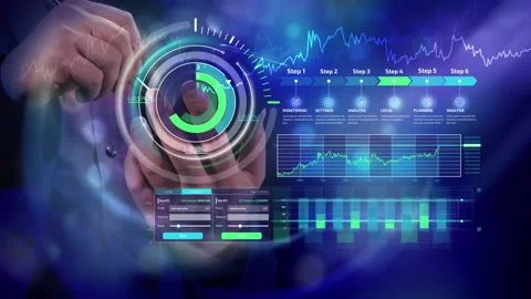 Animated infographics on the background ... | Stock Video | Pond5