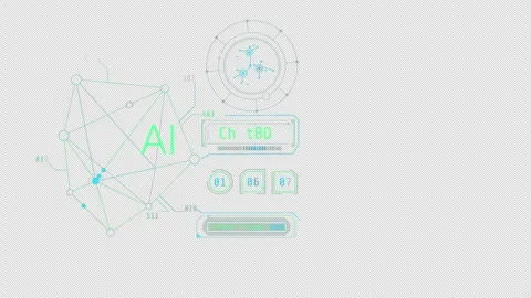 Animated infographics on the theme of AI... | Stock Video | Pond5