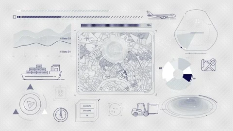Animated infographics on the theme of ge... | Stock Video | Pond5
