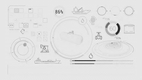 Animated infographics on the theme of oi... | Stock Video | Pond5