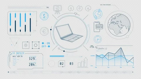 Animated infographics on the theme of on... | Stock Video | Pond5