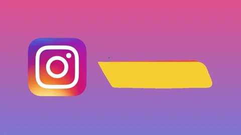 Animated Instagram Logo And Animated Bla | Stock Video | Pond5