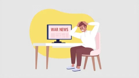 Animated isolated war news | Stock Video | Pond5