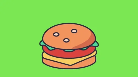 Animated Jumping Cheeseburger Green Scre... | Stock Video | Pond5