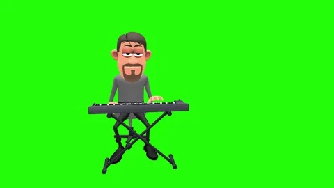Animated keyboard character rock out 1 | Stock Video | Pond5