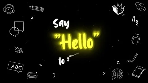 Animated learning English poster in Engl... | Stock Video | Pond5