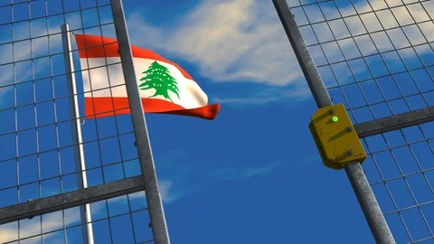 Animated Lebanese flag waving behind clo... | Stock Video | Pond5