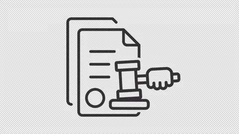 Animated legal document icon | Stock Video | Pond5