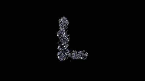 animated letter L - transparent brillian... | Stock Video | Pond5