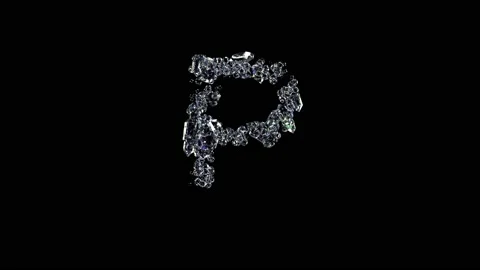 animated letter P - transparent brillian... | Stock Video | Pond5