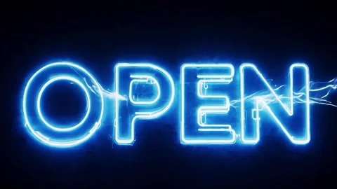 An animated lettering of the word Open i... | Stock Video | Pond5