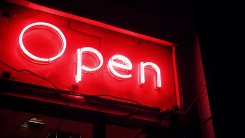 An animated lettering of the word Open i... | Stock Video | Pond5