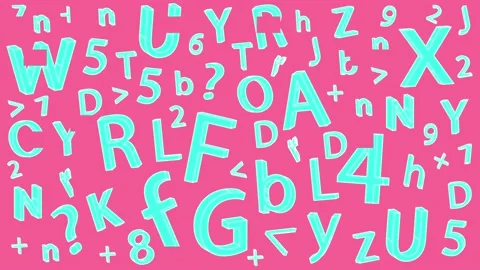 Animated letters and numbers background... | Stock Video | Pond5