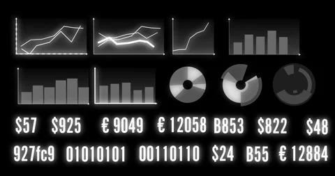 Animated line, bar, and pie charts | Stock Video | Pond5