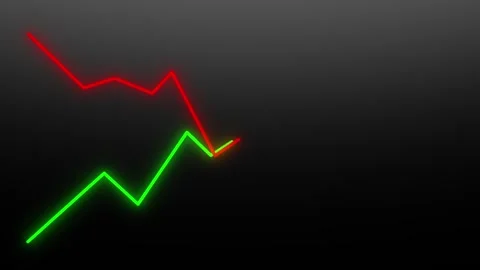 Animated Line Graph with Camera Tracking... | Stock Video | Pond5