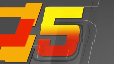 Animated Linear Countdown. Orange Number... | Stock Video | Pond5