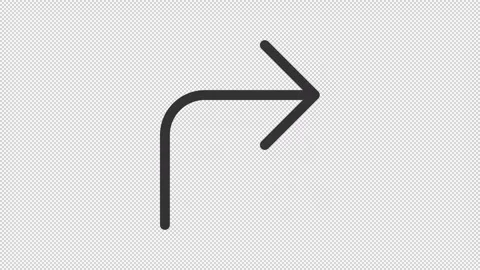 Animated linear left and right turn arro... | Stock Video | Pond5