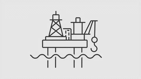 Offshore Platform Icon Stock Video Footage | Royalty Free Offshore ...