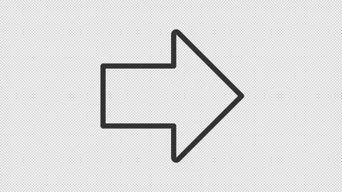 Animated linear right turn arrow icon | Stock Video | Pond5