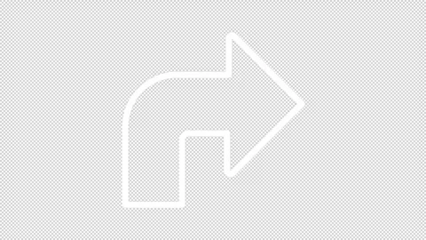 Animated linear sharp right turn arrow i... | Stock Video | Pond5