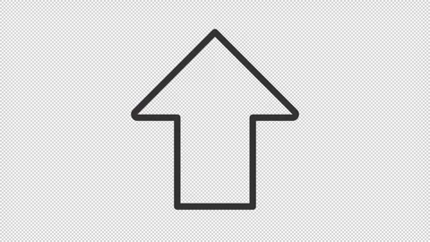 Animated linear upward arrow icon | Stock Video | Pond5