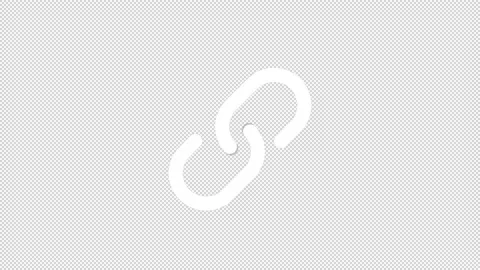 Animated link white line ui icon | Stock Video | Pond5