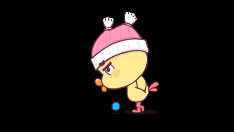 Animated Little Chicken Kicking a Ball o... | Stock Video | Pond5