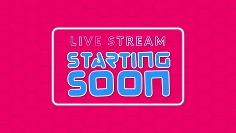 Animated live stream starting soon wiggl... | Stock Video | Pond5