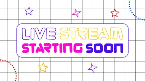 Animated Live Stream Starting Soon aesth... | Stock Video | Pond5