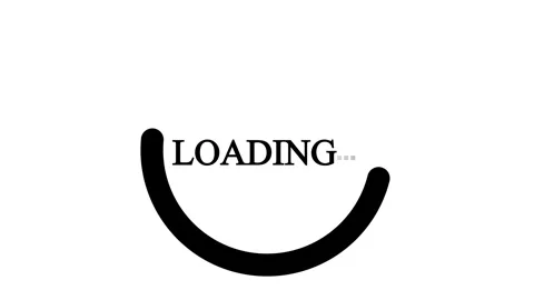 Animated loading screen with black oval ... | Stock Video | Pond5