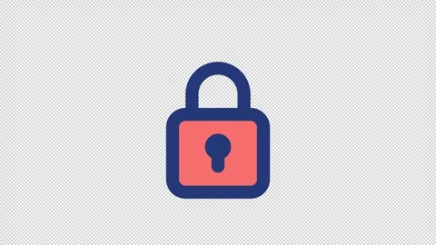Animated lock color ui icon | Stock Video | Pond5