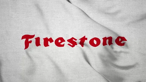 Animated logo of the FIRESTONE brand. FI... | Stock Video | Pond5