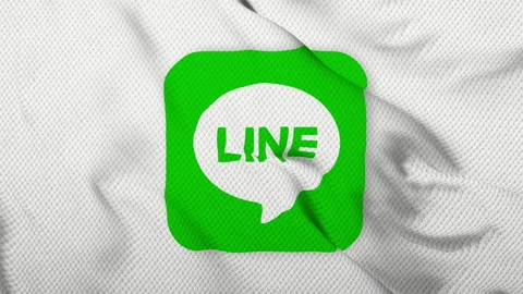 Animated logo of the LINE app. LINE app ... | Stock Video | Pond5