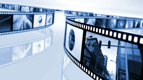Animated loop-able rotating film reels. ... | Stock Video | Pond5