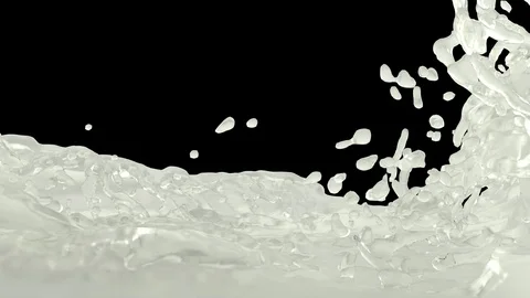 Animated a lot of realistic jet fuel pou... | Stock Video | Pond5