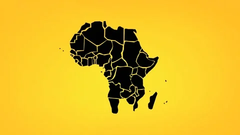 Animated map of Africa with countries | Stock Video | Pond5