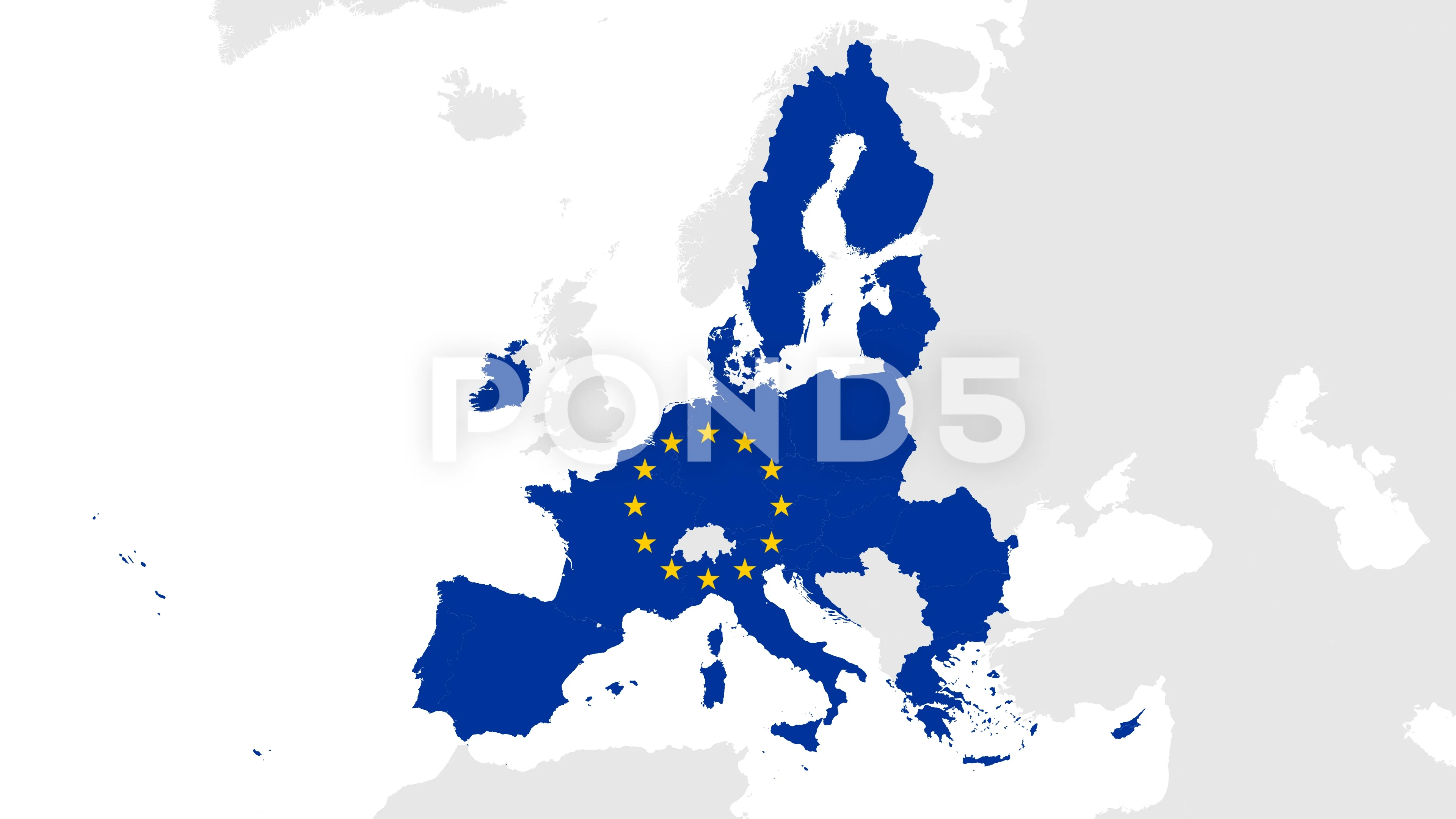 European Union Map Flag