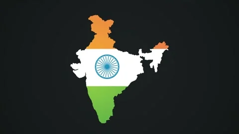 Animated Map of India with Dynamic Borde... | Stock Video | Pond5