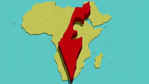 Animated Map of Israel (Africa) | Stock Video | Pond5