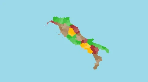 Italy Map Vector Stock Videos – Royalty-Free HD & 4K Videos