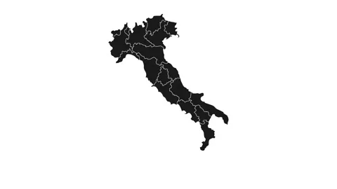 Animated map of Italy showing administra... | Stock Video | Pond5