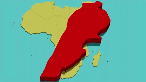 Animated Map of Lebanon (Africa) (لبن... | Stock Video | Pond5