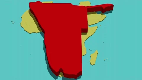 Animated Map of Namibia (Africa) | Stock Video | Pond5