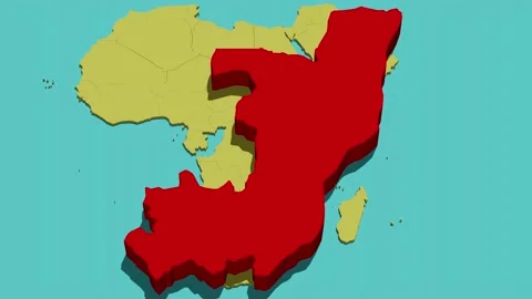Animated Map of Republic of the Congo (A... | Stock Video | Pond5