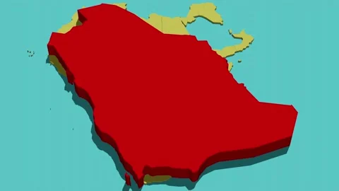 Animated Map of Saudi Arabia (Africa)(ا... | Stock Video | Pond5