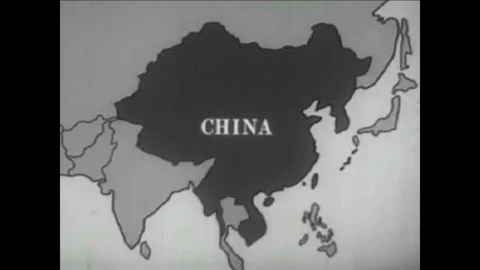 An animated map shows China and Chinese ... | Stock Video | Pond5